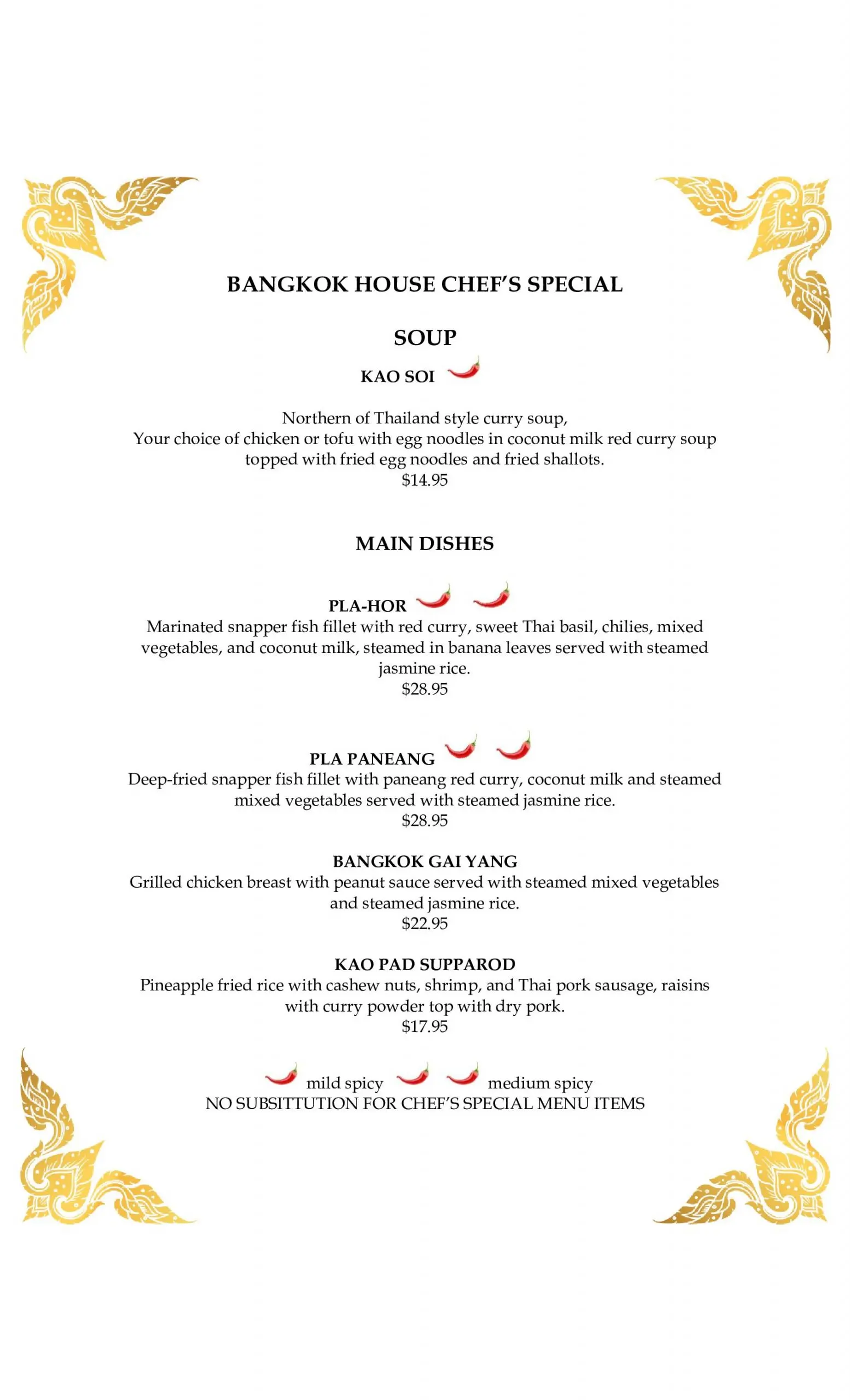 Special - Bangkok House Authentic Thai